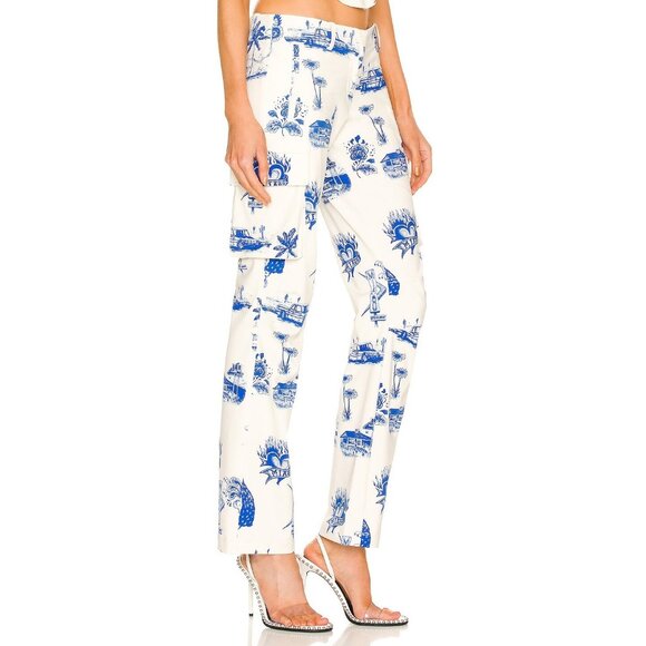 Miaou | Pants & Jumpsuits | Miaou Raven Cargo Pants Cry Baby White Blue ...